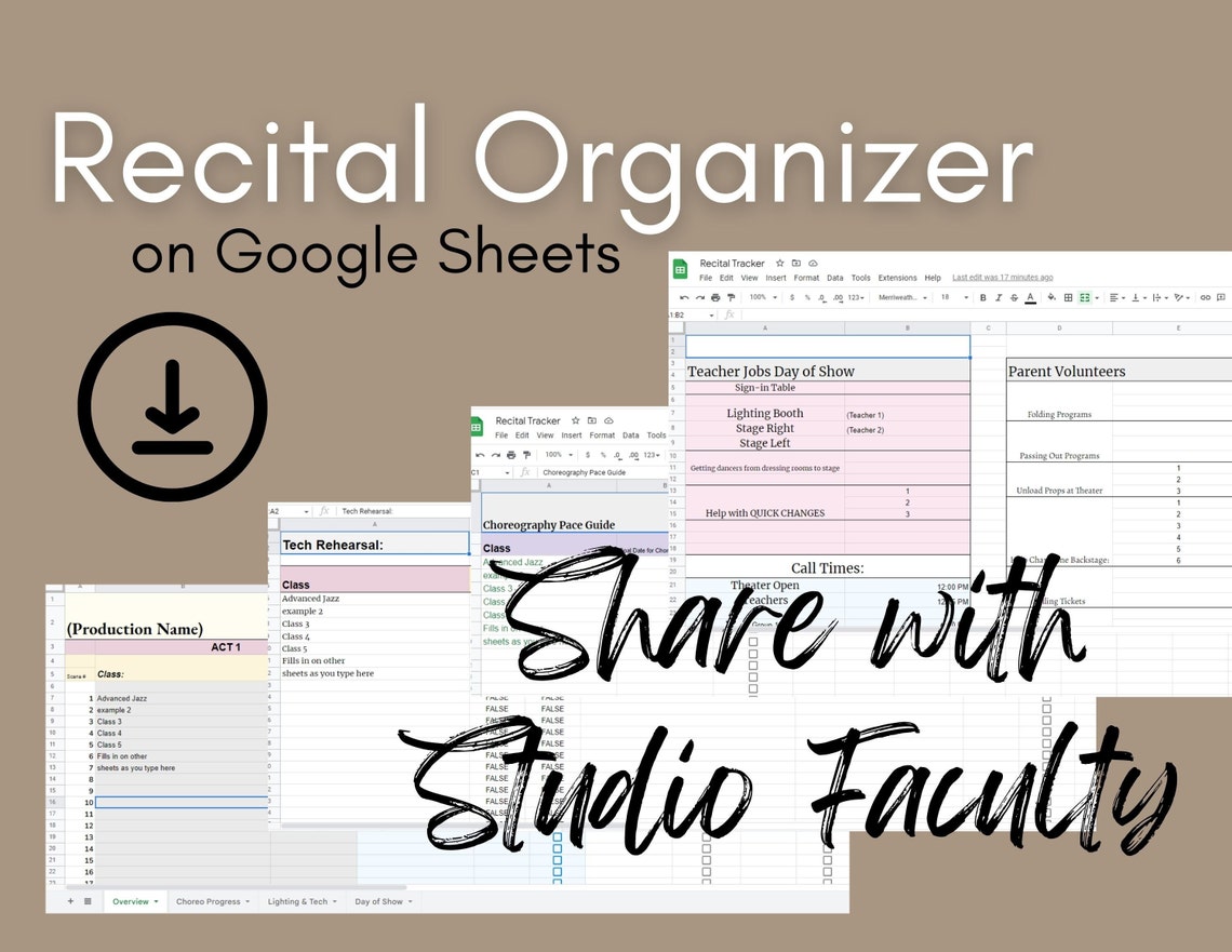 Performance Checklist, Dance Teacher Planner, Ballet Teacher Organizer ...