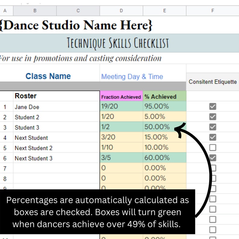 Dance Teacher Organizer, Skill Tracker for Dancers, Studio Owner ...