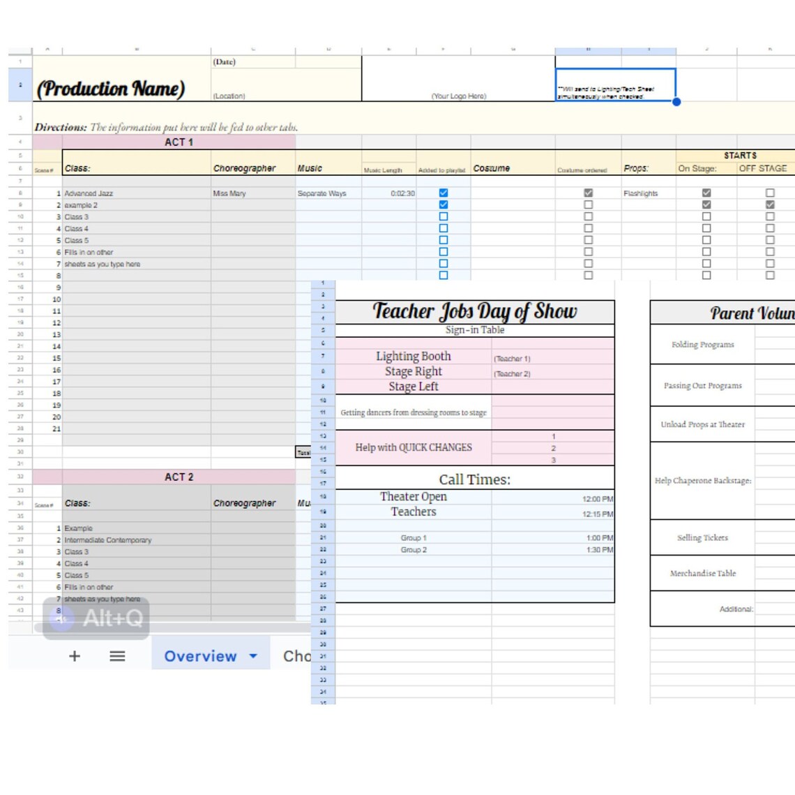 Performance Checklist, Dance Teacher Planner, Ballet Teacher Organizer ...