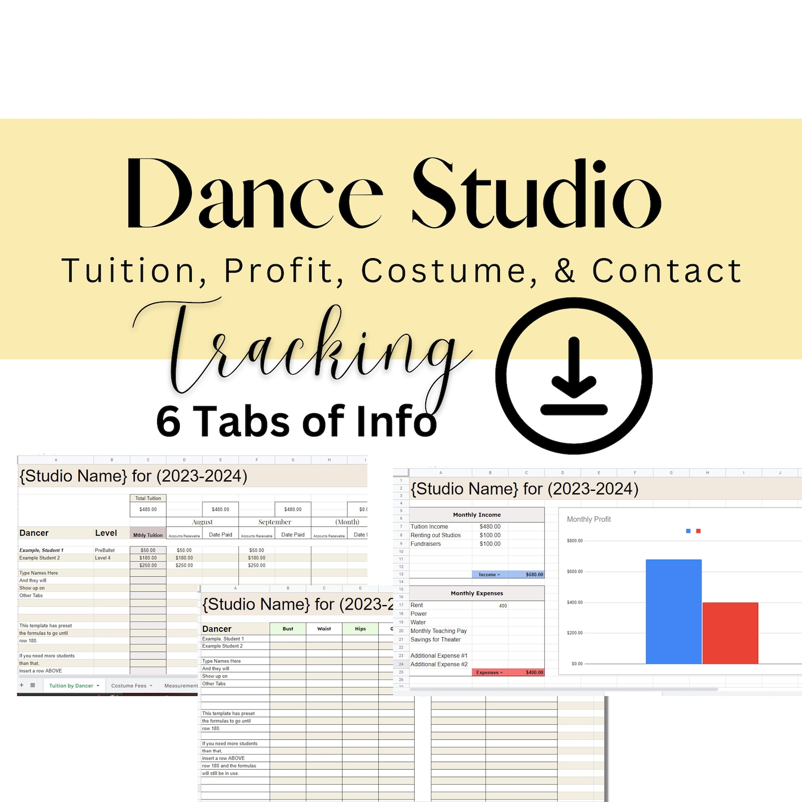 Digital Planner Template, Dance Studio Owner Organizer, Dance Teacher ...