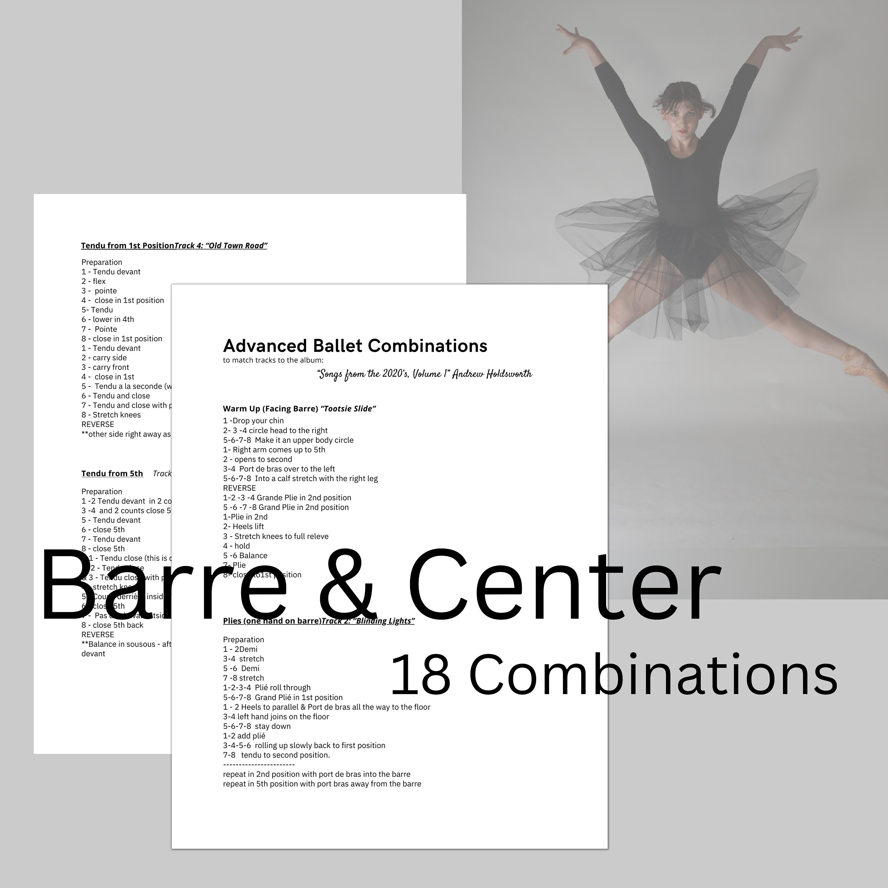 Advanced Ballet Class Combinations, Dance Teacher Lesson Plan ...
