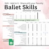 Dance Teacher Editable Ballet Evaluation Exam Spreadsheet, Ballet Class ...