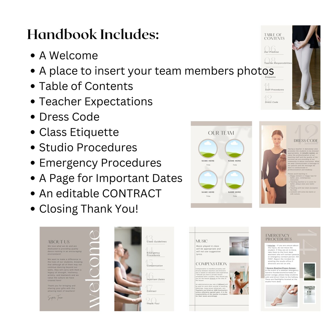 Faculty Handbook, Dance Teacher Resources, Studio Owner, Handbook ...