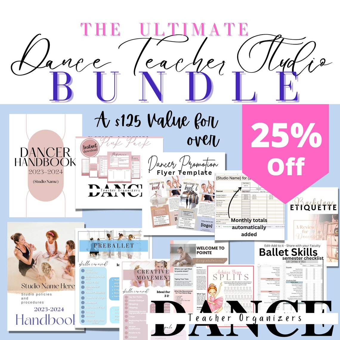 Ultimate Dance Teacher Bundle, Digital Planners, Dance Templates, Dance ...