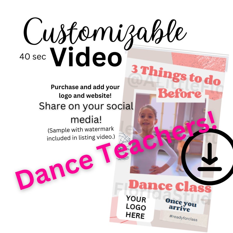 Dance Teacher Organizer Video Template Ballet Class Planner - Etsy