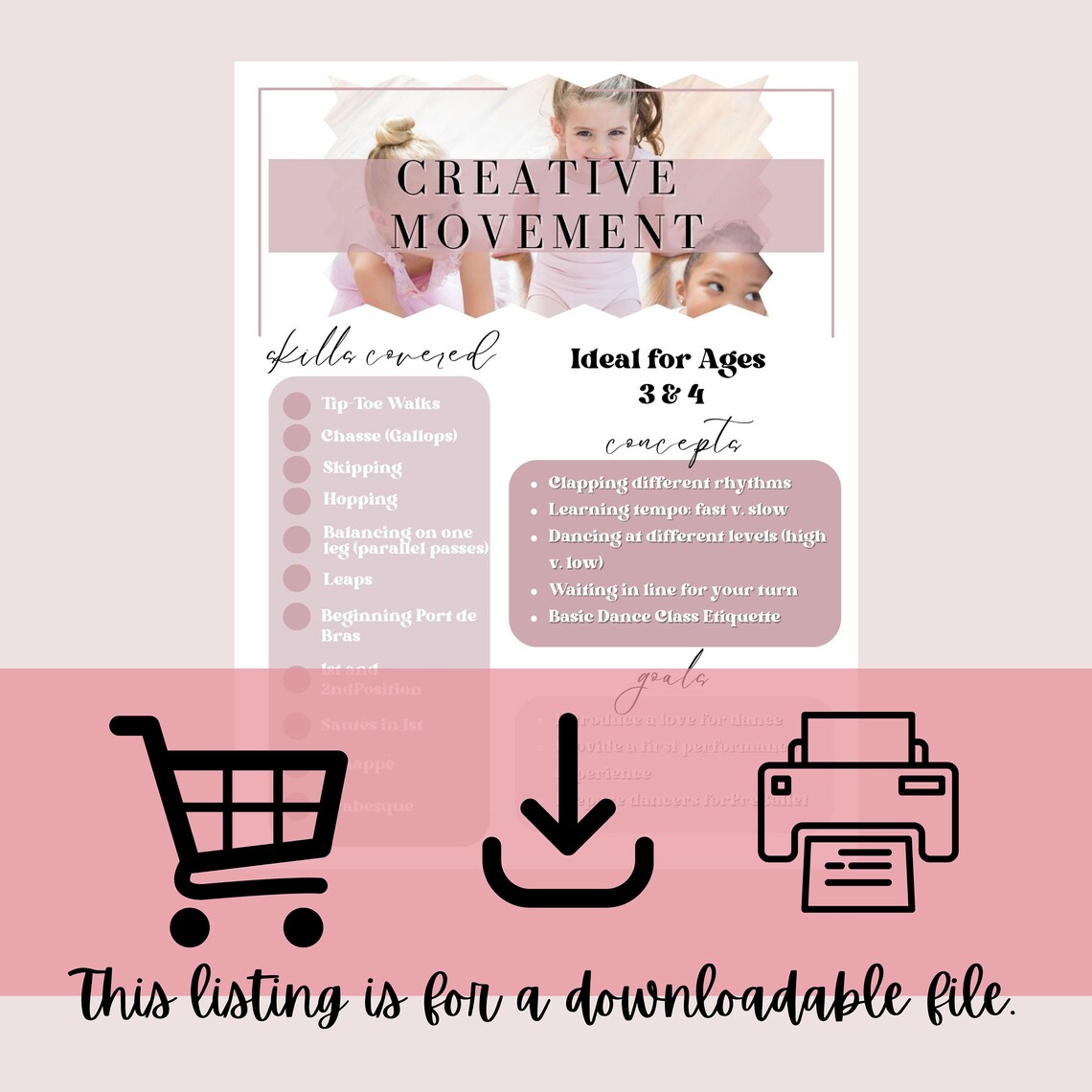 Dance Teacher Canva Template, Dance Class Flyer, Preschool Dancers ...