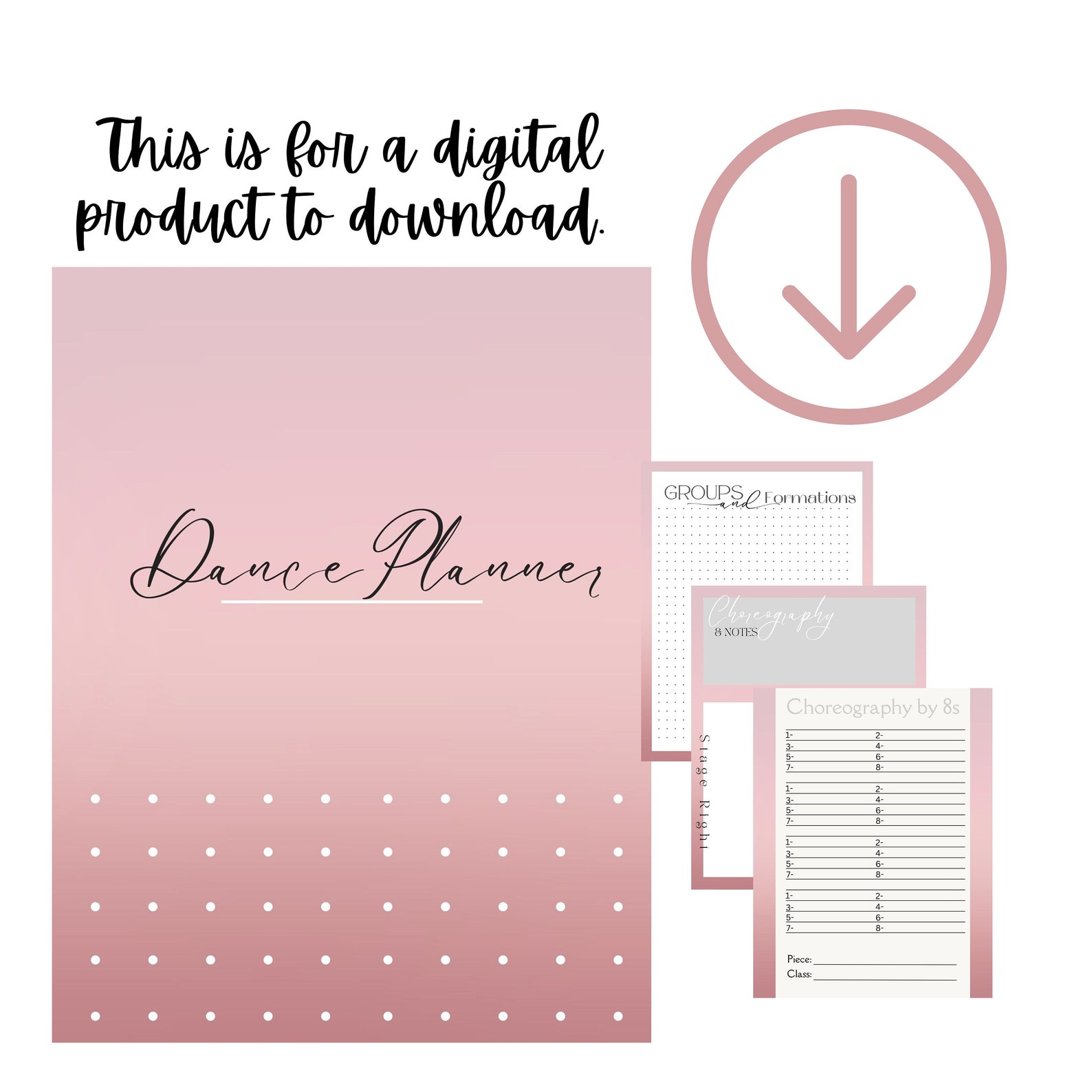 Dance Teacher Planning Journal, Digital Dance Class Planner, Ballet ...