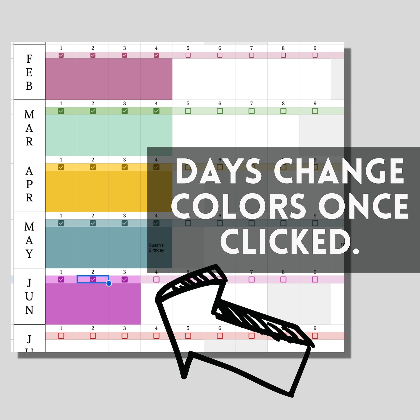 BIG 2025 Calendar, Giant Digital Calendar Template, Monthly Planner ...