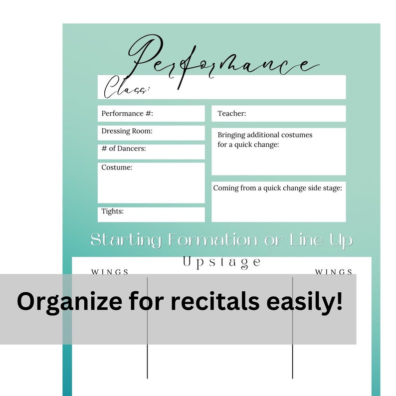 Green Pack Dance Teacher Planning and Journal Pages, Dance Teacher ...