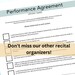 Editable Dance Studio Performance Agreement Template, Customizable ...