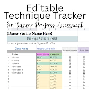 Dance Teacher Organizer, Skill Tracker for Dancers, Studio Owner ...