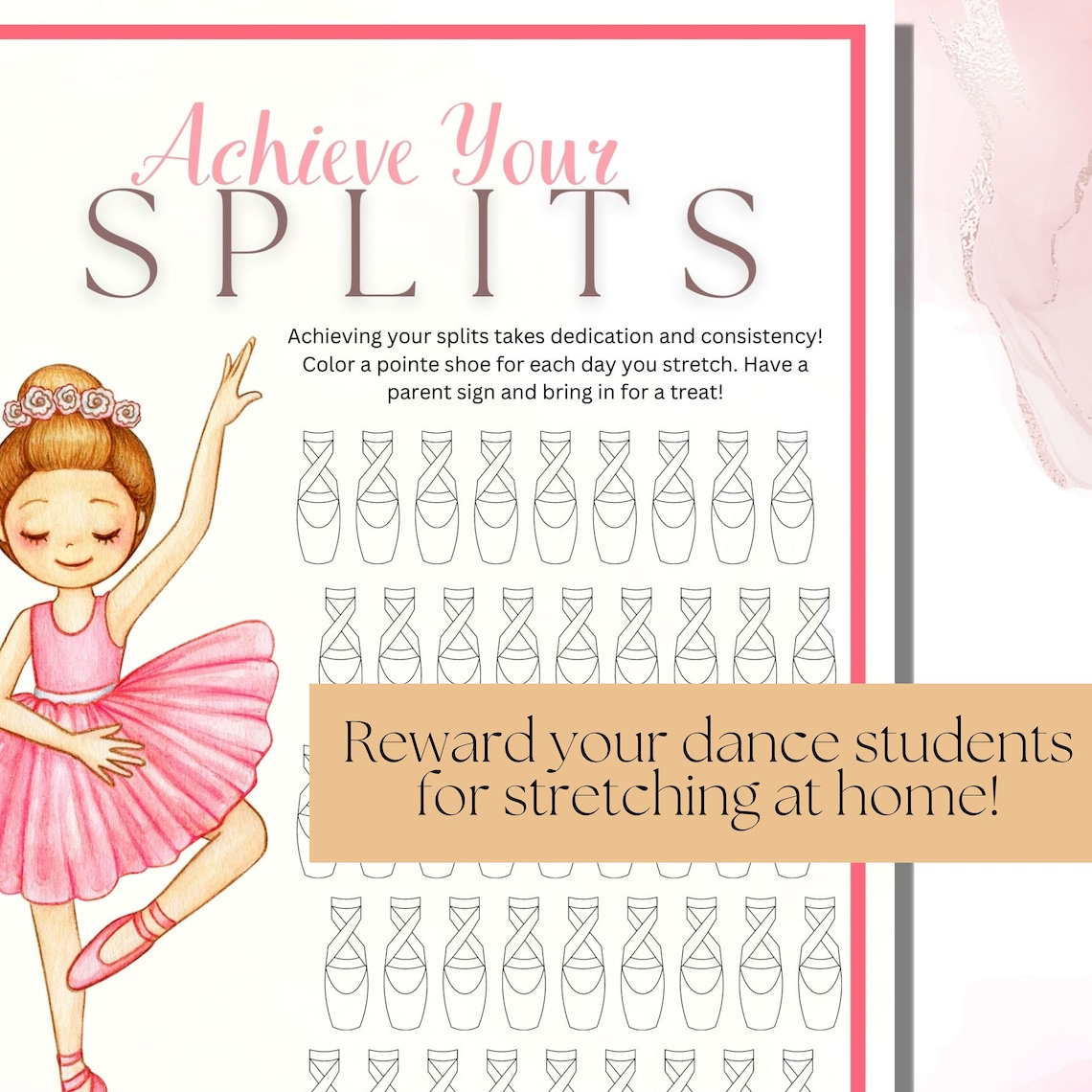 Dance Teacher Tools, Stretching Worksheet, Ballet Teacher Worksheet for ...