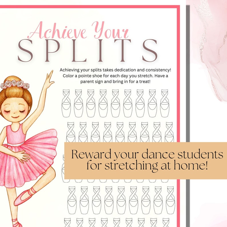 Dance Teacher Tools, Stretching Worksheet, Ballet Teacher Worksheet for ...