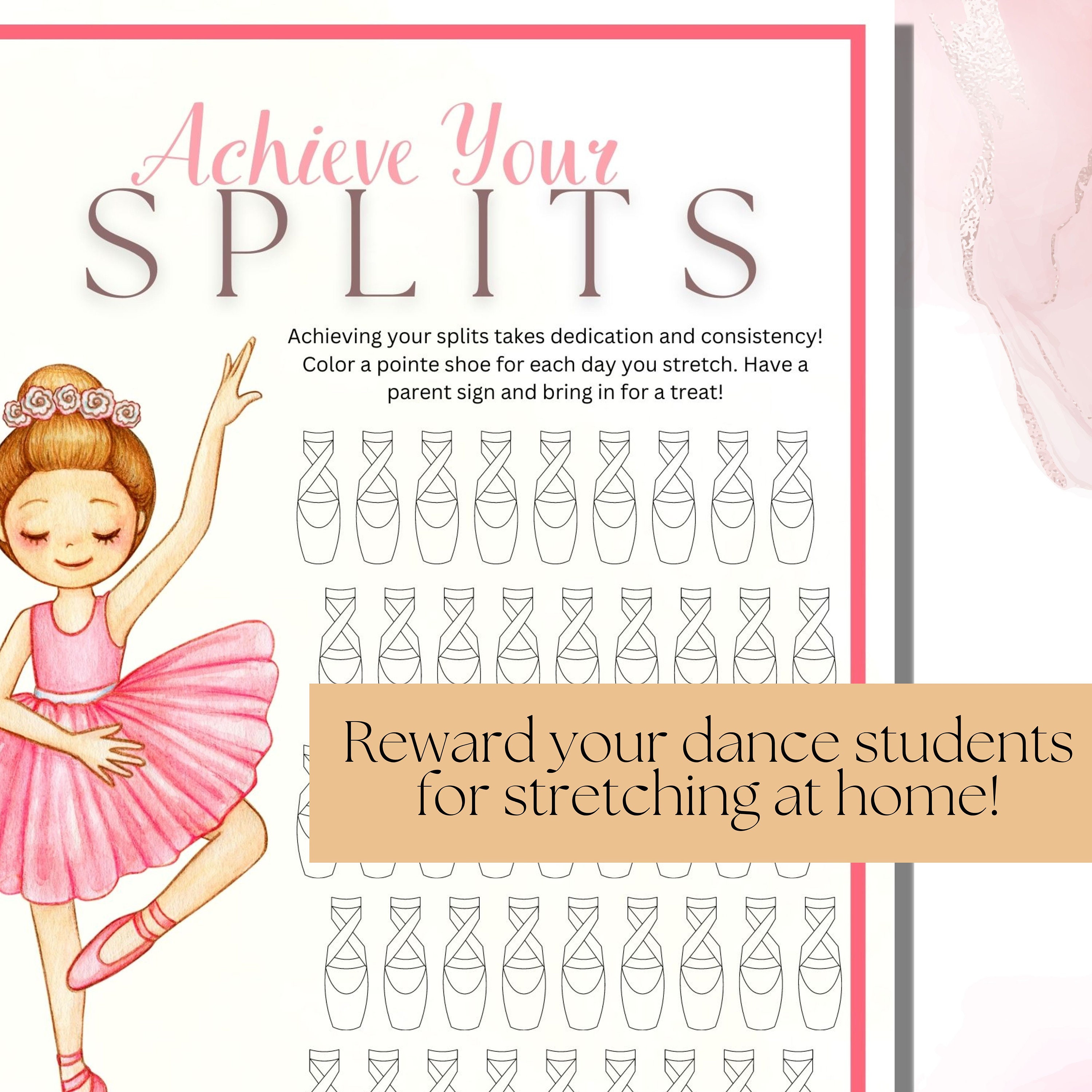 Dance Teacher Tools, Stretching Worksheet, Ballet Teacher Worksheet for ...