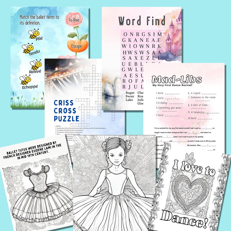 Printable Activities for Kids, Word Find Pages, Activity Sheets for ...