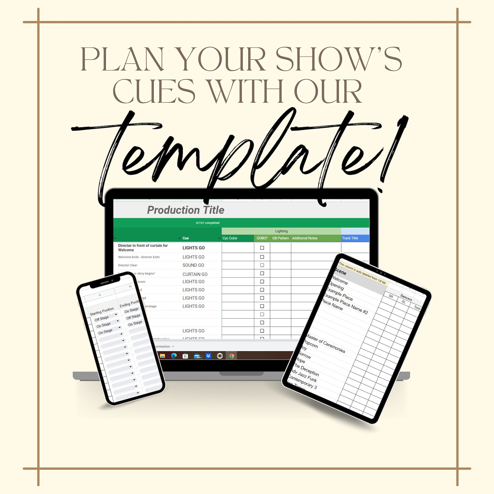 Dance Performance, Theater Production, Cue Digital Template, Dance ...