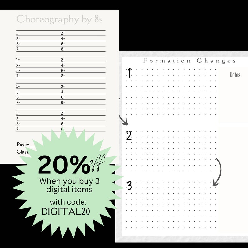 Downloadable Choreographer Planner Pages: Organize and Enhance Your ...
