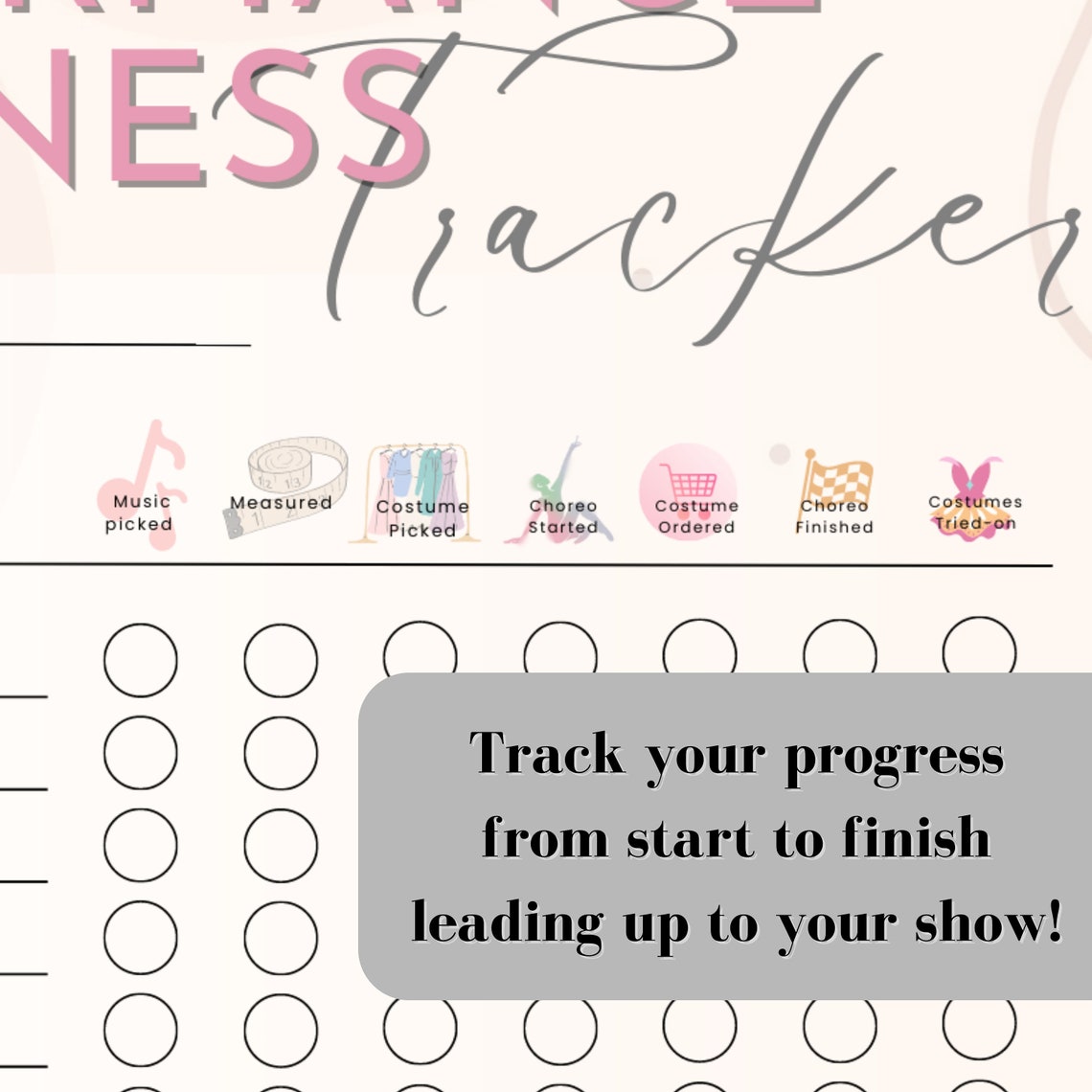 Dance Teacher, Dance Studio Performance Recital Tracker, Dance Show ...