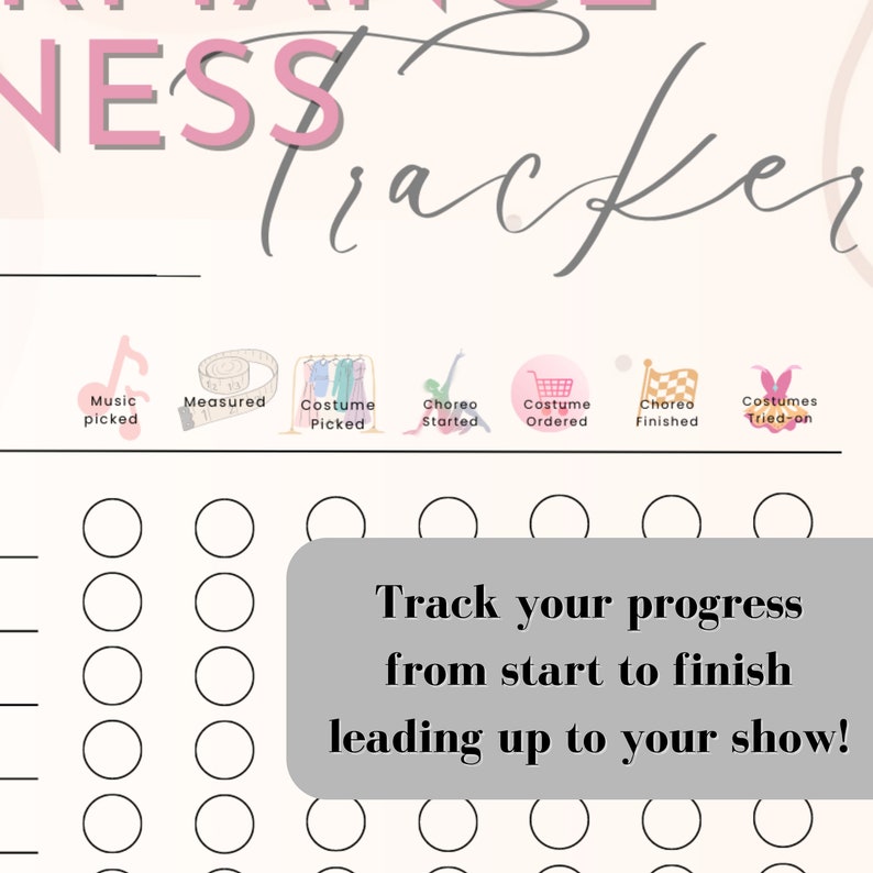 Dance Teacher, Dance Studio Performance Recital Tracker, Dance Show ...