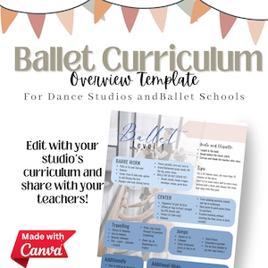 Dance Teacher Ballet Curriculum Overview Canva Template for Dance ...
