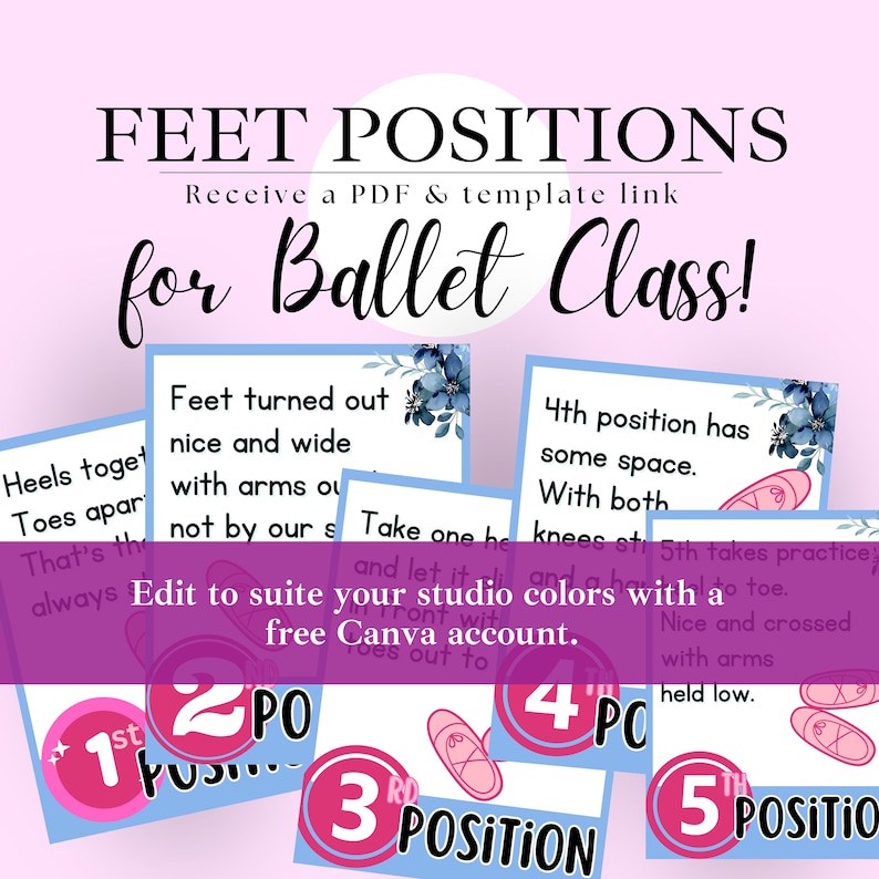 Ballet Position Printable, Feet Positions, Dance Teacher Resources ...