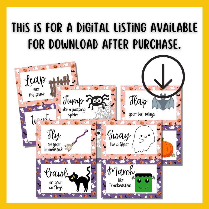 Halloween Themed Pre Ballet Class Printable, Dance Lesson and Templates ...