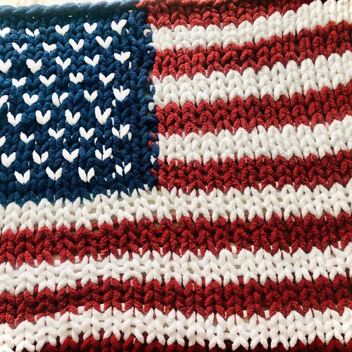 Chunky Knit American Flag Blanket - Etsy