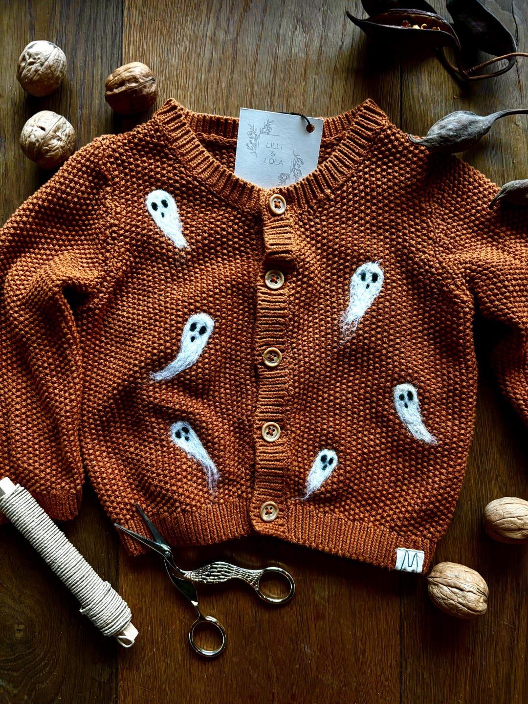 Ghost Cardigan for Kids - Etsy