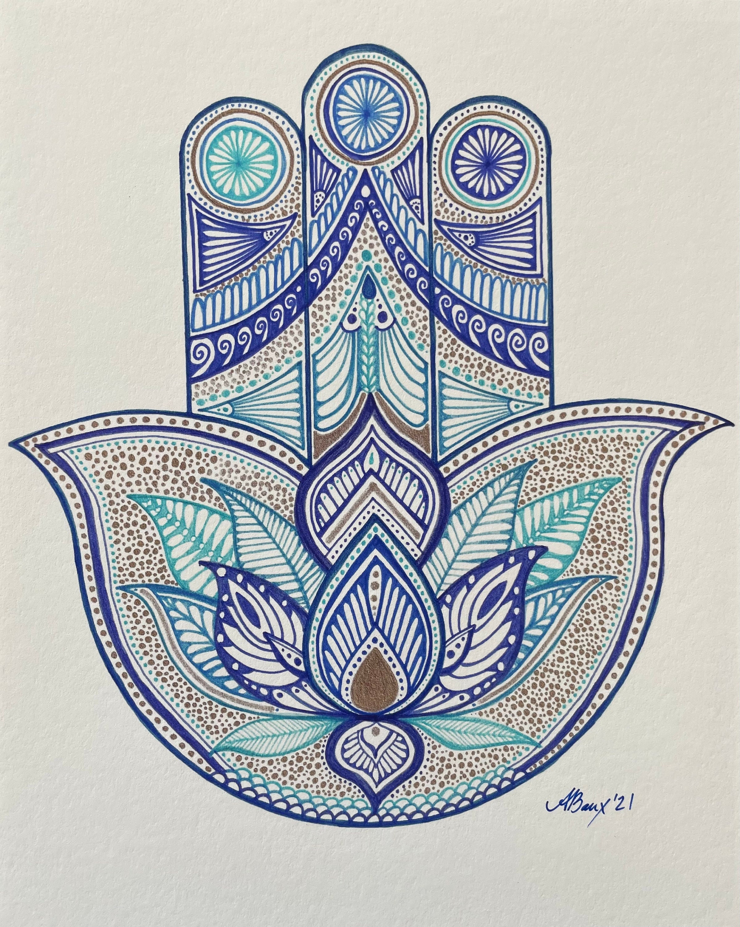 Buddha's Hand Mandala Print - Etsy