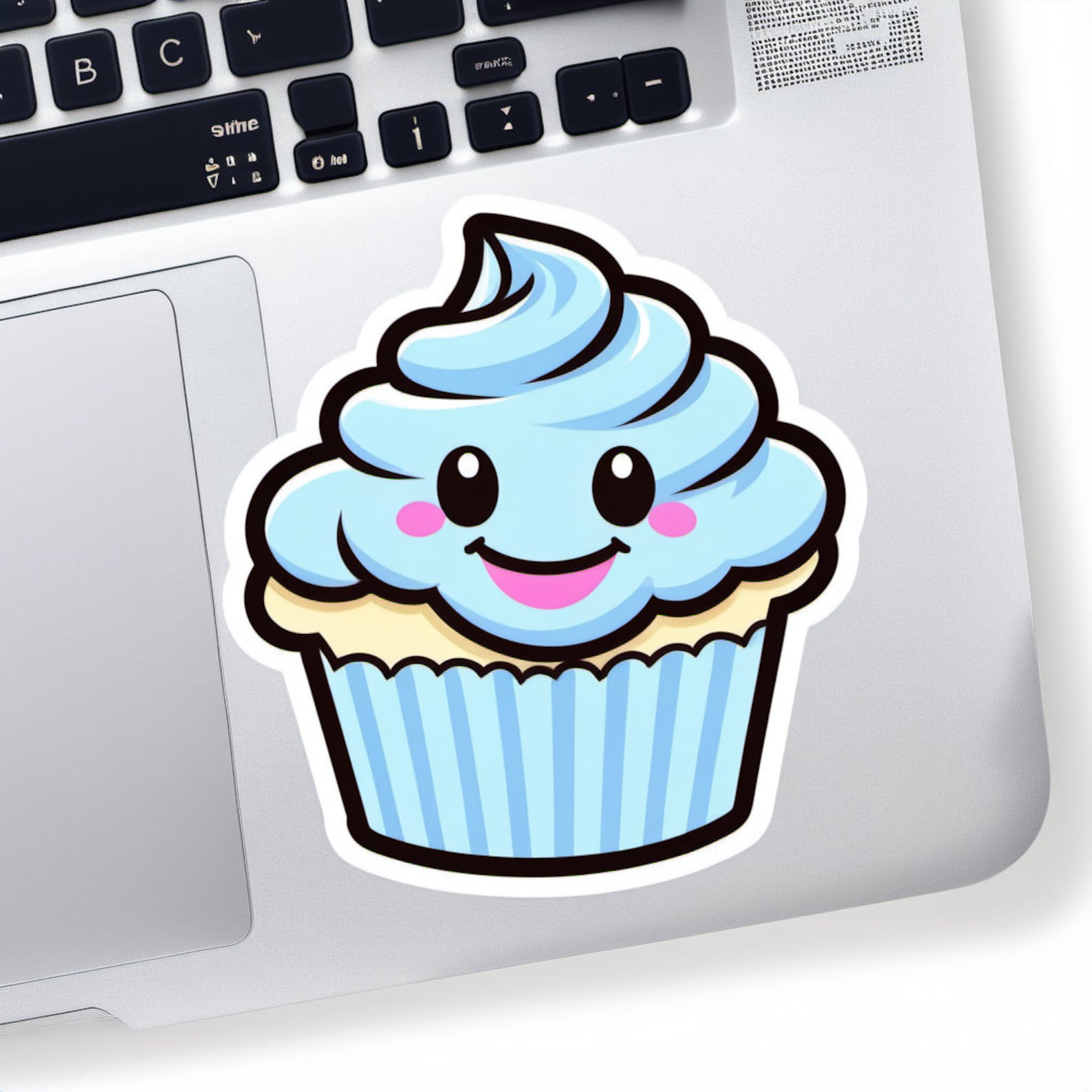 Cute Cupcake PNG Stickers Ai Prompt, Kawaii Cupcake PNG Printable ...