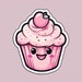 Cute Cupcake PNG Stickers Ai Prompt, Kawaii Cupcake PNG Printable ...
