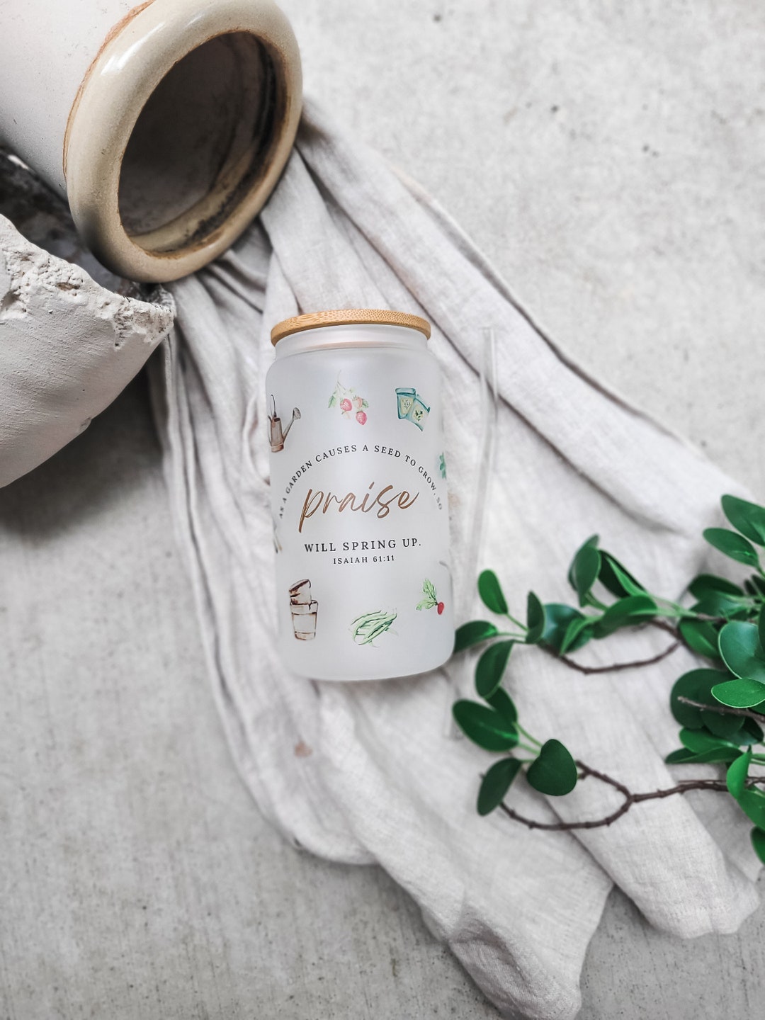 Garden Keeper Glass Cup. as a Garden Causes a Seed to Grow. so Praise ...