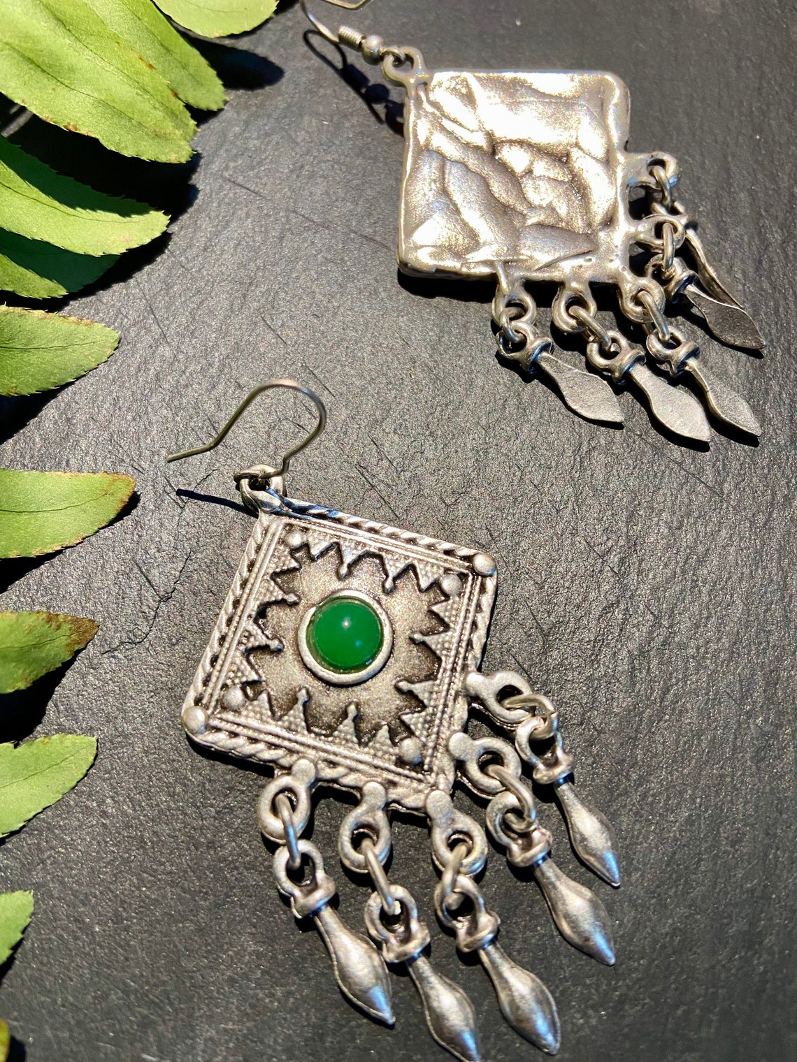 Charming Dangling Earrings With Kyrgyz National Patterns From Central ...