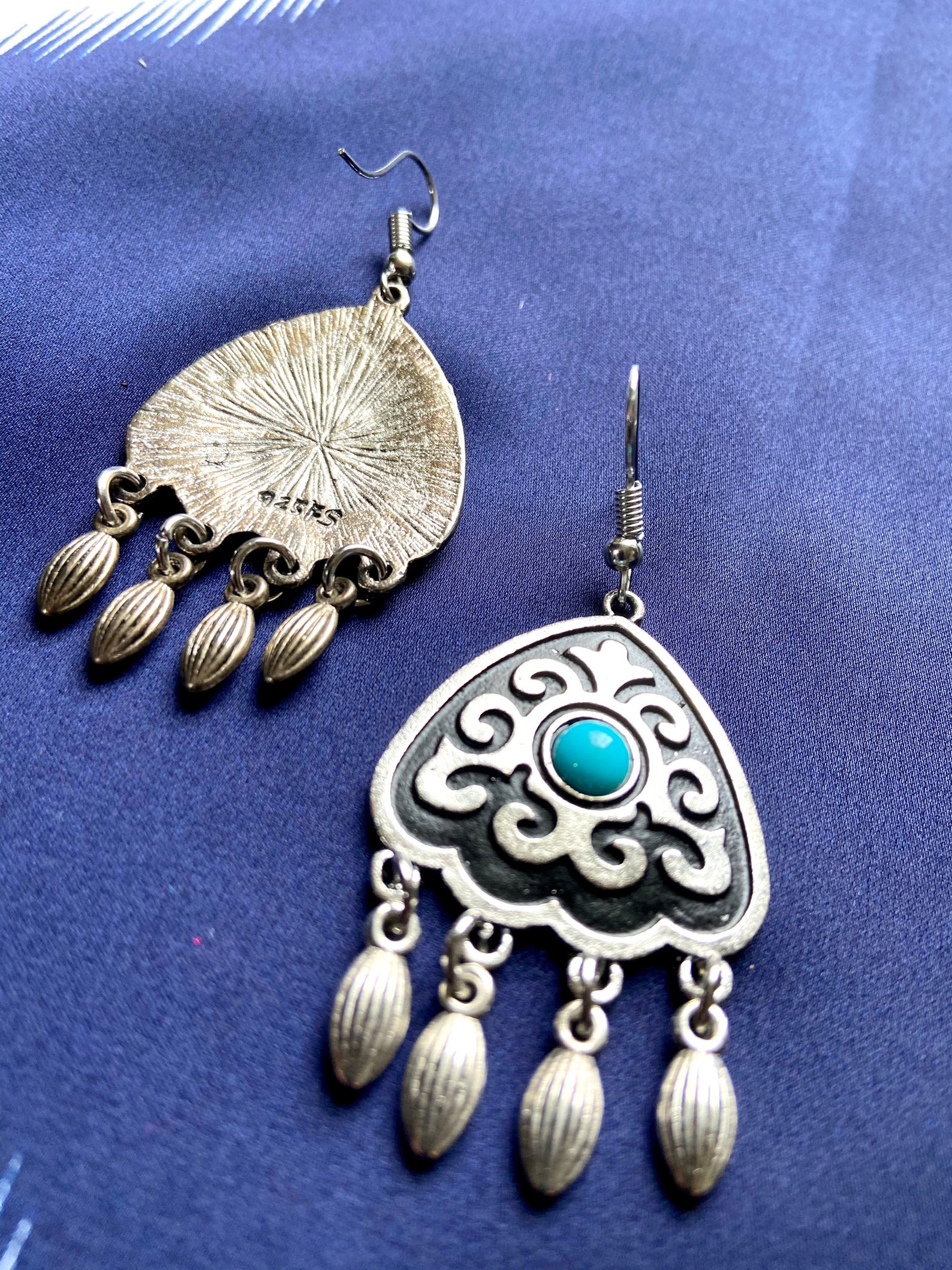 Brand New Dangling Earrings From Kyrgyzstan. Traditional Central Asian ...