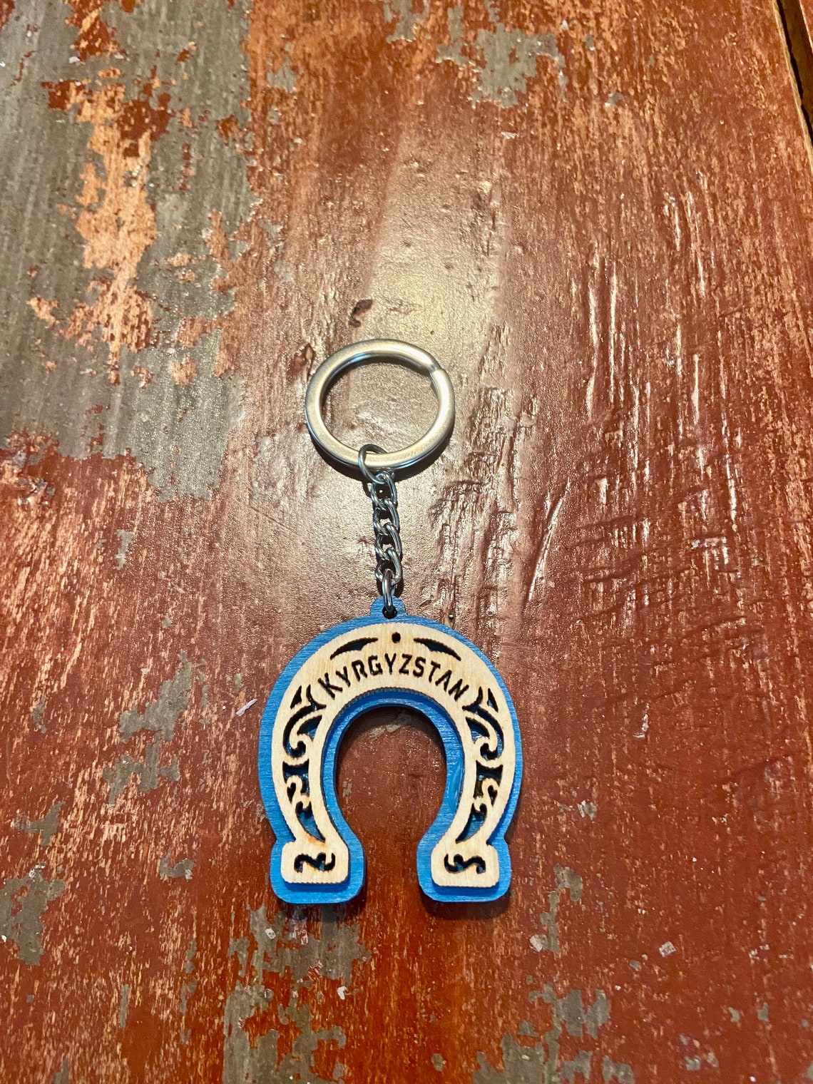Uniquely Handmade Wooden Keychain From Kyrgyzstan in a Shape of ...