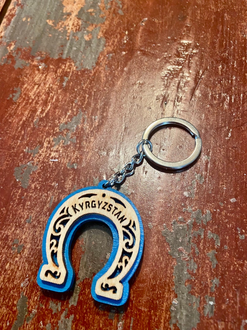 Uniquely Handmade Wooden Keychain From Kyrgyzstan in a Shape of ...