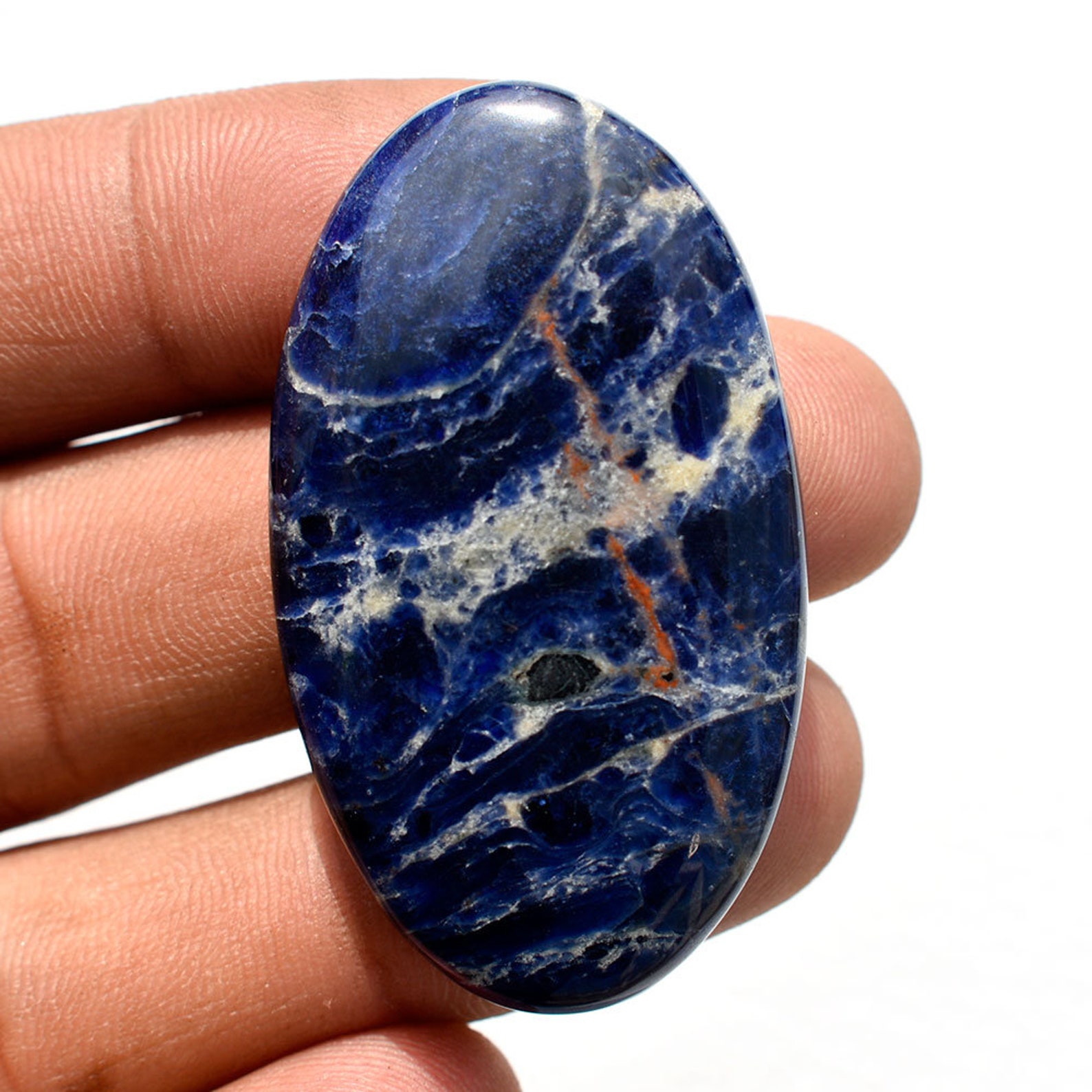 46 Cts Natural Sodalite Gemstone Blue & White Sodalite | Etsy 46 Cts Natural Sodalite Gemstone Blue & White Sodalite | Etsy