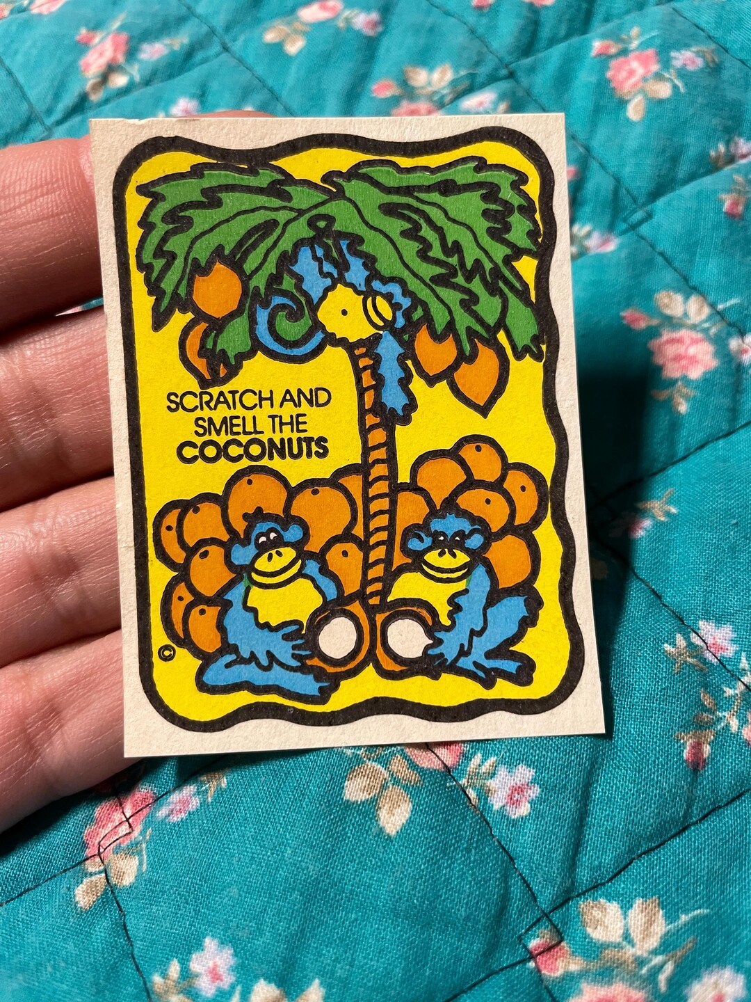 Vintage Mello Smellos Coconut Monkeys Scratch & Sniff Sticker Fun 80s ...