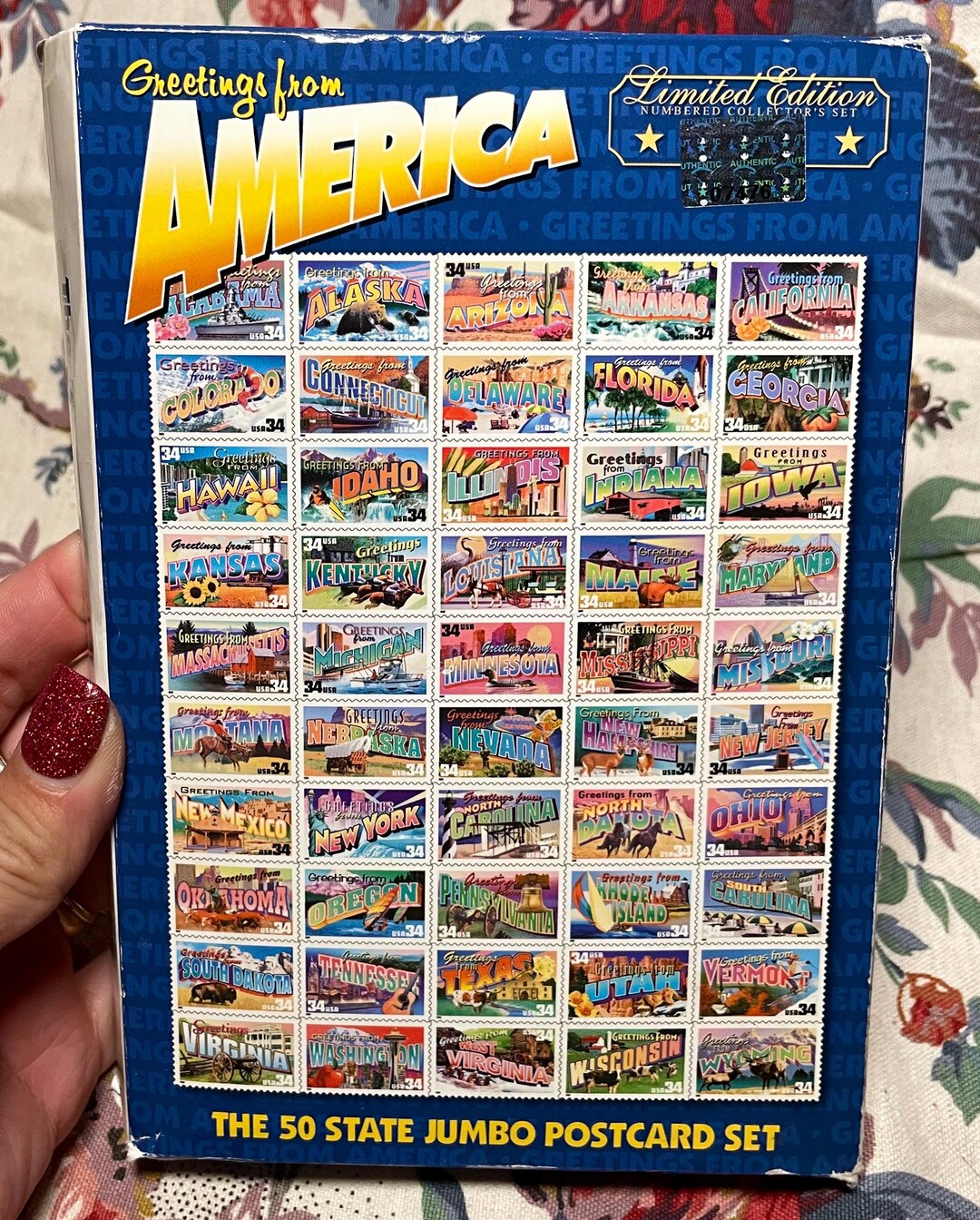 Vintage Set of 50 U.S. States Postcards Collectible 2002 Ephemera ...