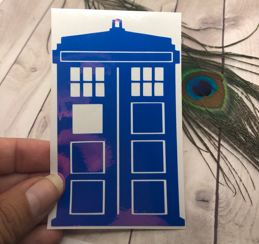 Holographic, Tardis, Doctor Who, Decal, Sticker, Laptop, Tumbler, Yeti ...