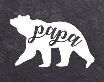 Papa Bear Sticker - Etsy