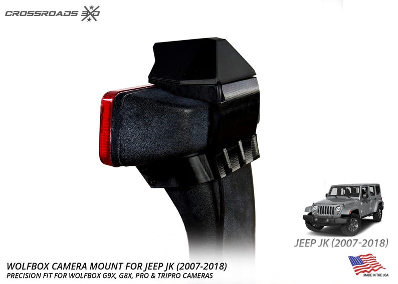 Jeep JK Wrangler Third Brake Light Camera Mount for Wolfbox G8, WDR, G9 ...
