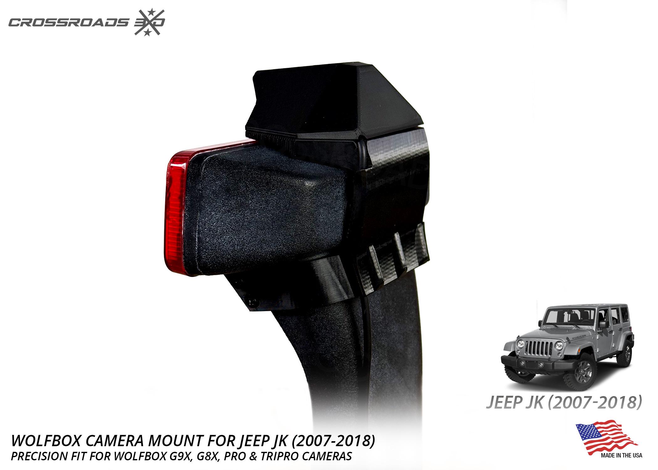 Jeep JK Wrangler Third Brake Light Camera Mount for Wolfbox G8, WDR, G9 ...