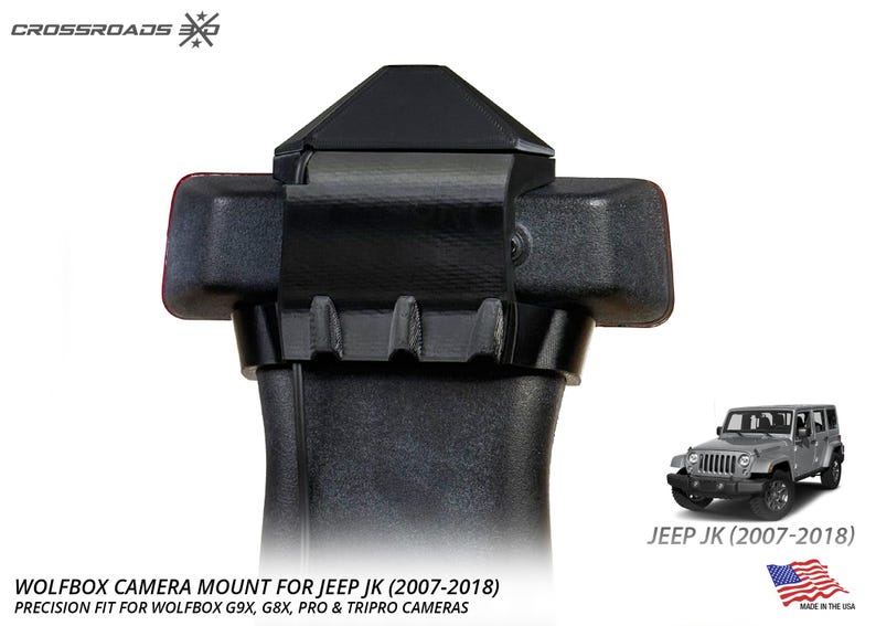 Jeep JK Wrangler Third Brake Light Camera Mount for Wolfbox G8, WDR, G9 ...