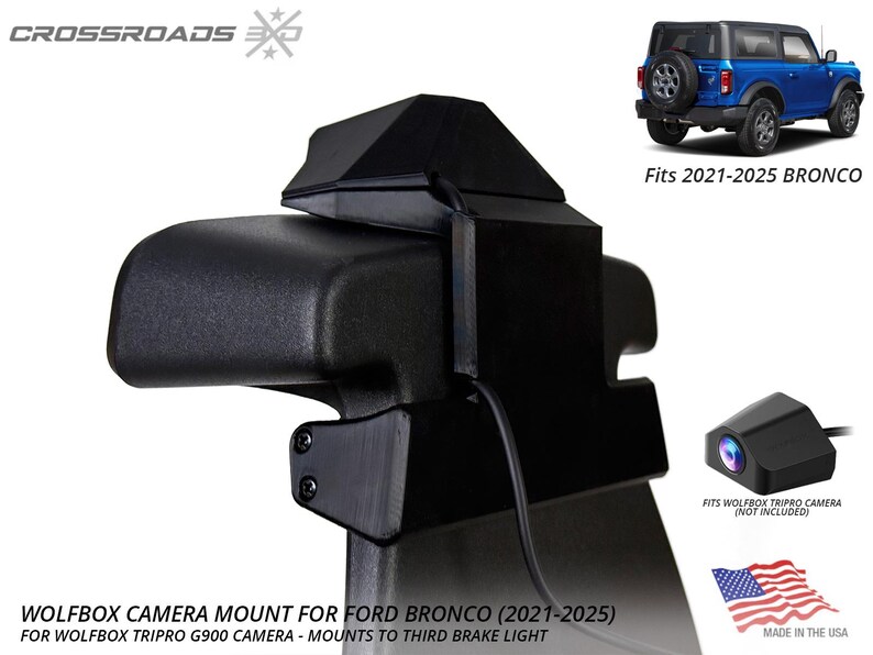 Ford Bronco Third Brake Light Mount for Wolfbox G900 Camera System ...