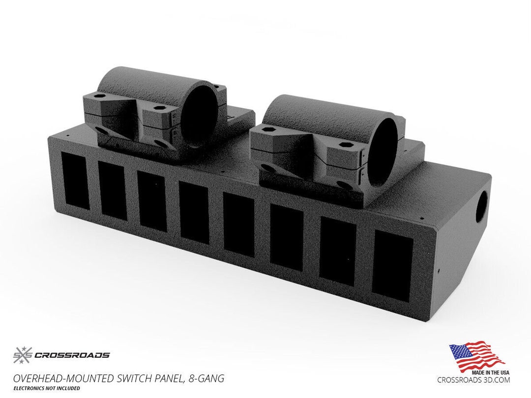 Overhead-mounted Switch Panel, 8-gang for Mount on Any Round Roll Bar ...