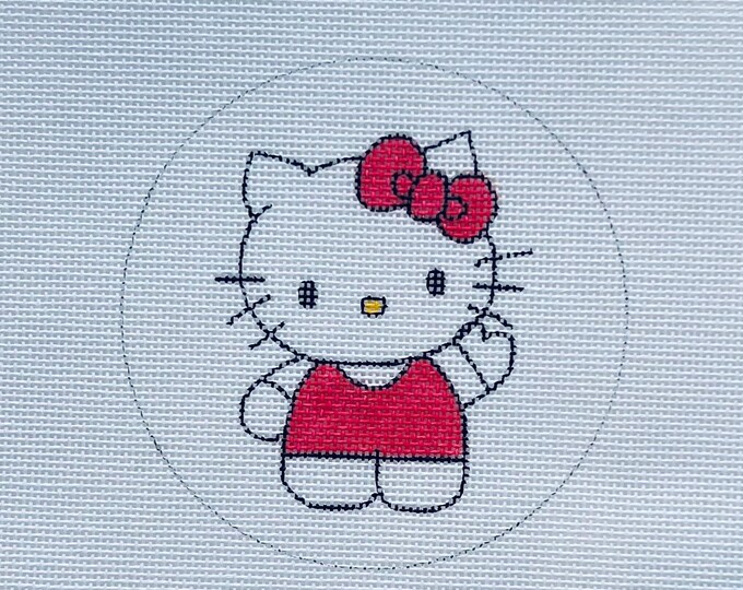 Needlepoint Hello Kitty 18 Count Zweigart Canvas - Etsy