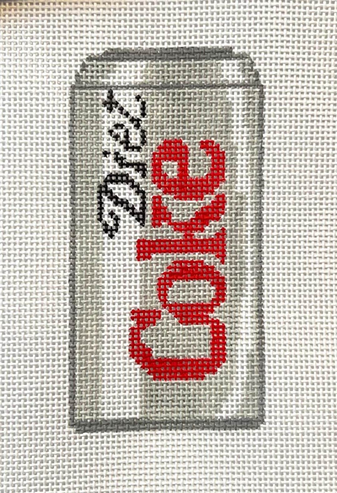 Needlepoint Diet Coke Canvas Christmas Kitchen Ornament Pillow Art 13 ...