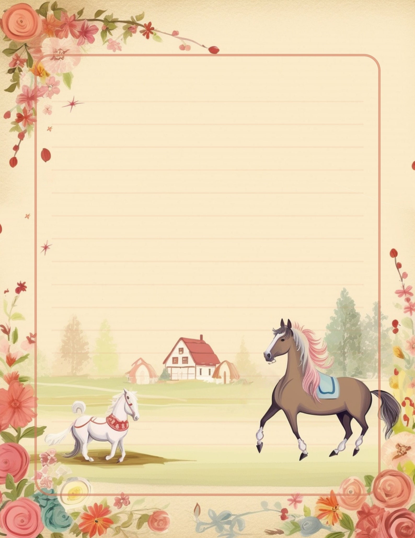 Horse Themed Stationary Set - Etsy