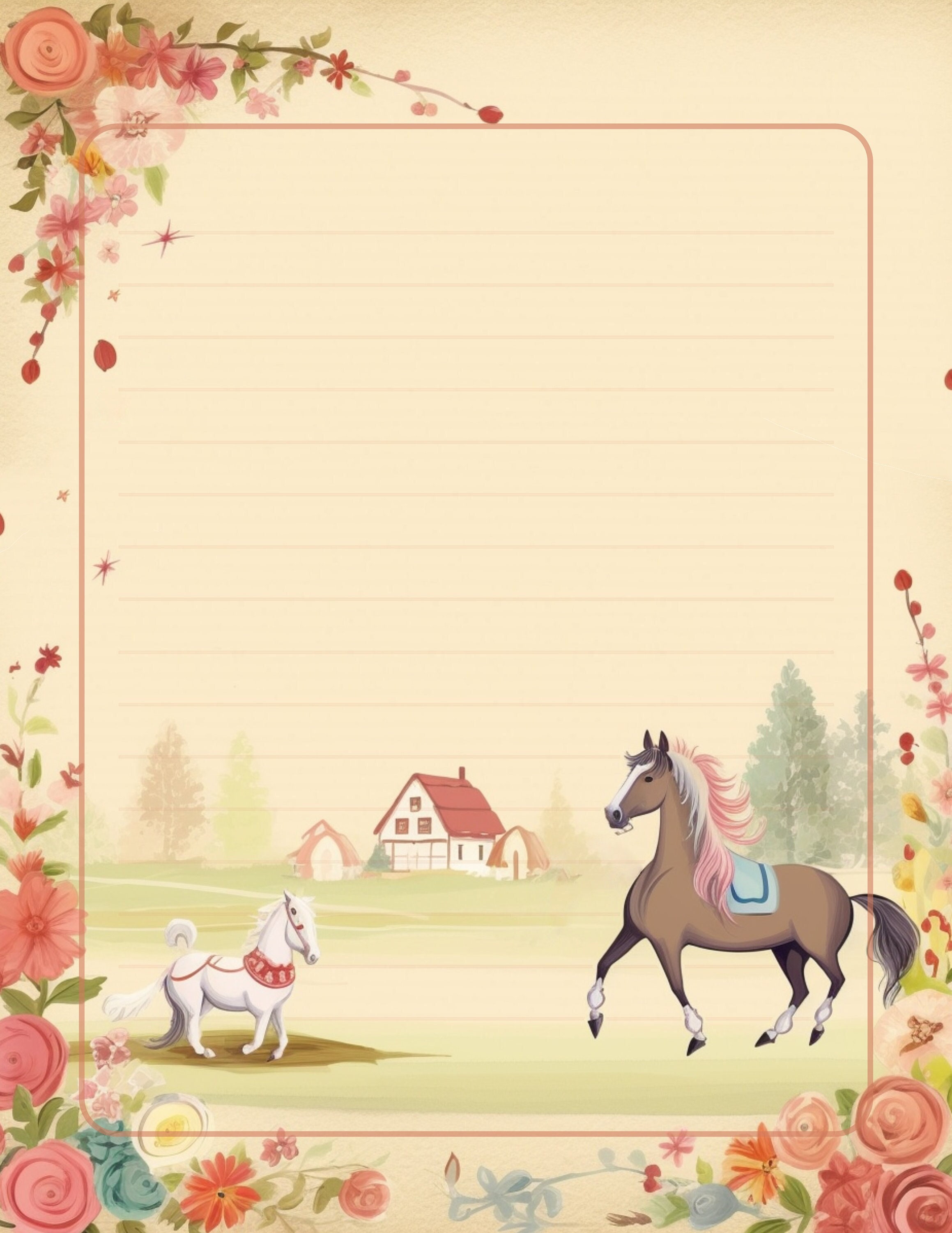 Horse Themed Stationary Set - Etsy